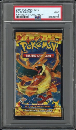 2014 POKEMON XY Flashfire FOIL PACK Mega Charizard Y PSA 9 Mint ...