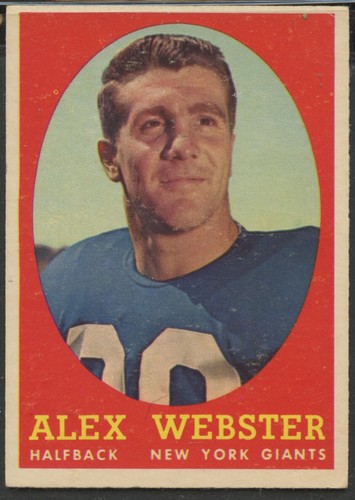 1958 Topps #30 Alex Webster New York Giants | eBay