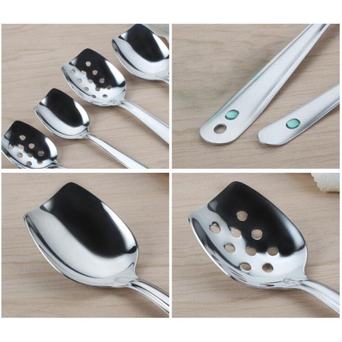 Slotted Spoons Pierced Serving Spoon Stainless Steel Teaspoon | eBay