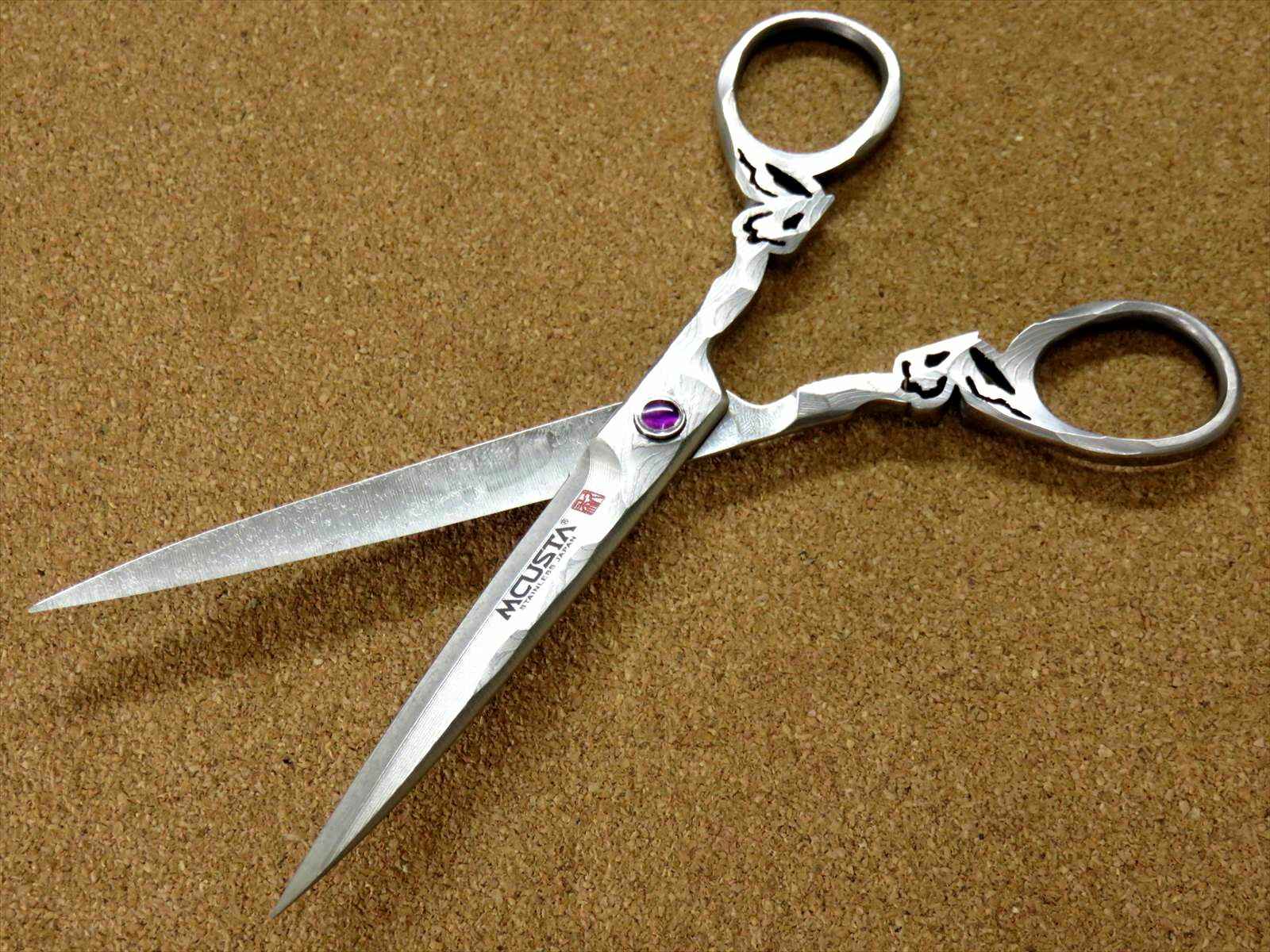 Japanese Cutlery MCUSTA Butterfly Damascus Scissors 32 Layers VG-10 ...