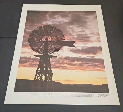 WINDMILL RARE AUTOGRAPHED SHEFFIELD TEXAS POSTER SIZE BILLIE WOLFE ...