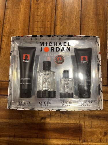 Michael Jordan 4 Piece Gift Set For Men Cologne Spray Body Wash After ...