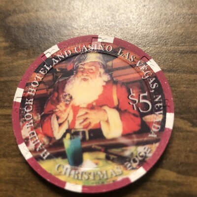 $5 hard rock Santa 9 casino chip las vegas super rare obsolete | eBay