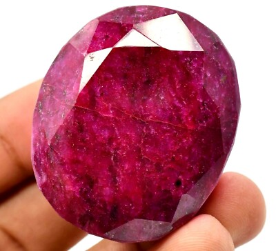 363.5 CT Natural Huge Red Ruby Certified Museum Use Treated Oval Cut ...
