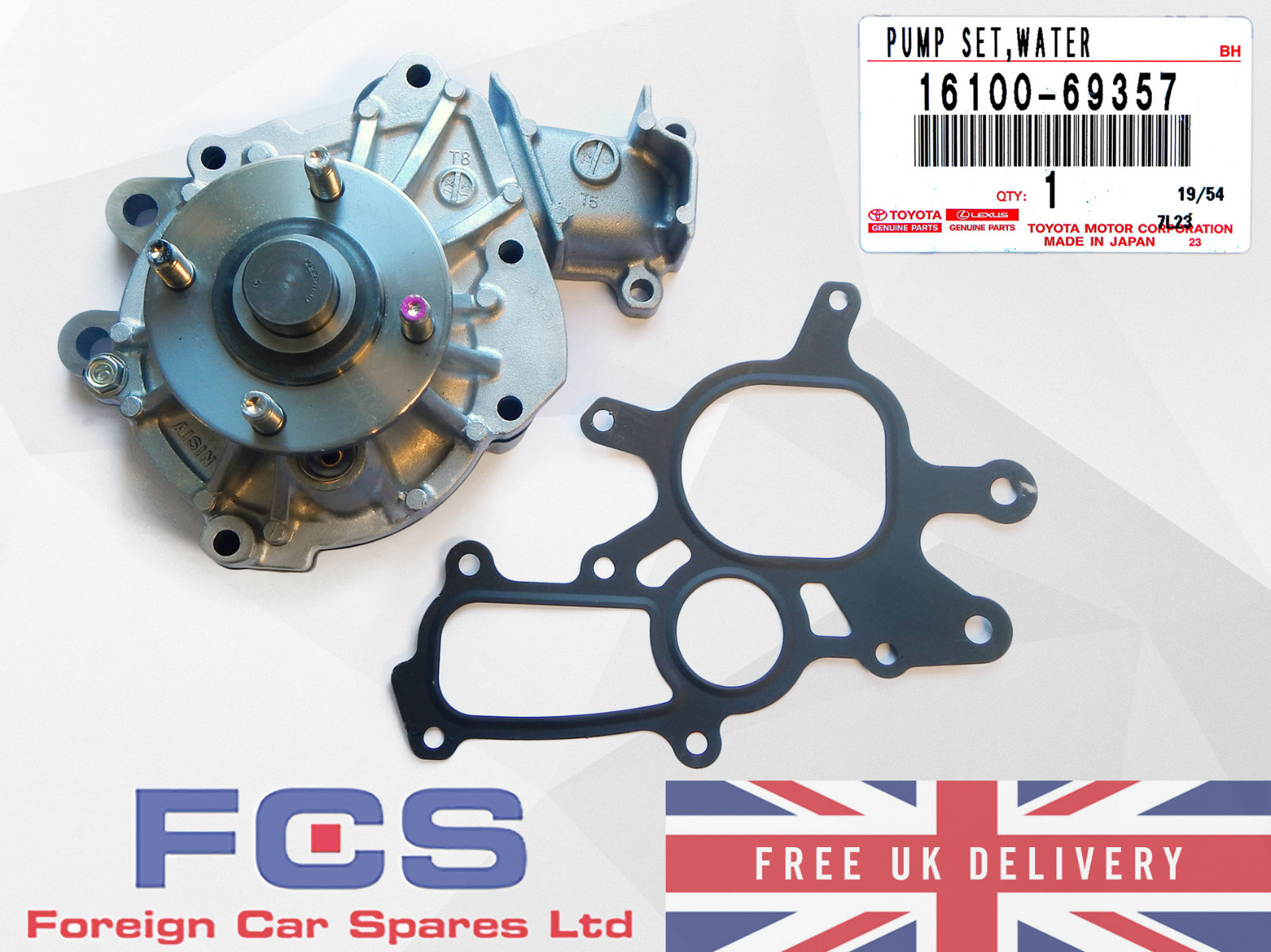 NEW GENUINE TOYOTA LAND CRUISER PRADO DYNA 1KD-FTV WATER PUMP ASSY ...