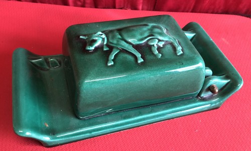 Ceramic Vintage Butter Dish Cow Decor | eBay