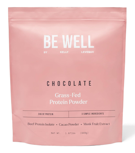 Be Well by Kelly Chocolate Grass-Fed Beef Protein Powder, 24G of ...