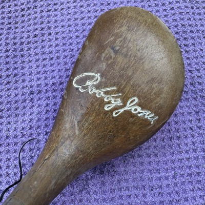 BOBBY JONES RARE Spalding Line Rite 3 Wood Persimmon 160 Vintage | eBay