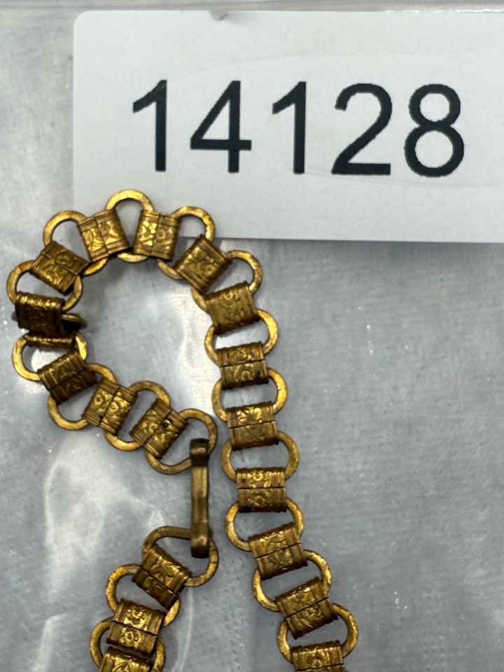 Vintage Book Chain Bracelet Gold Tone Links 8" | eBay