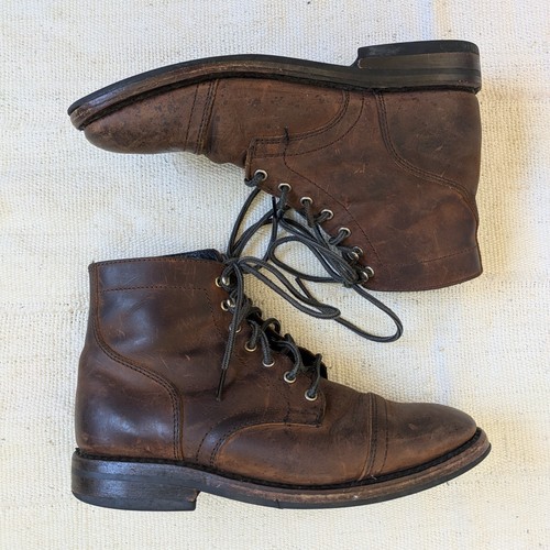 Thursday Captain Boot 6.5 Brown Leather Derby Service Combat Lace Up ...