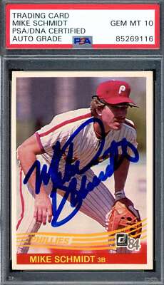 Mike Schmidt Gem Mint 10 PSA DNA Signed 1984 Donruss Autograph | eBay