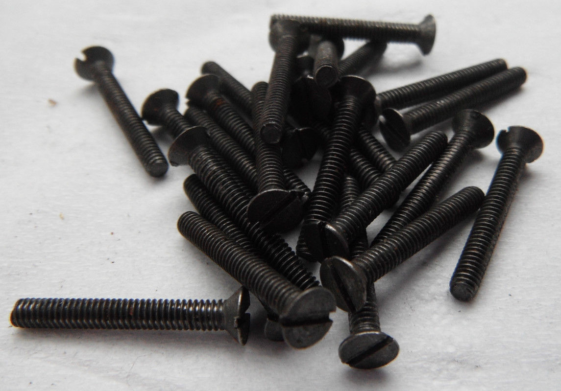 BA COUNTERSUNK STEEL SLOTTED SCREWS 2BA 4BA 5BA 6BA 7BA 8BA 10BA Pack ...