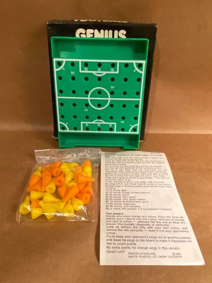 Two Vintage Games Invicta Genius Football No. 7 & Tennis No. 6 IQ Board ...