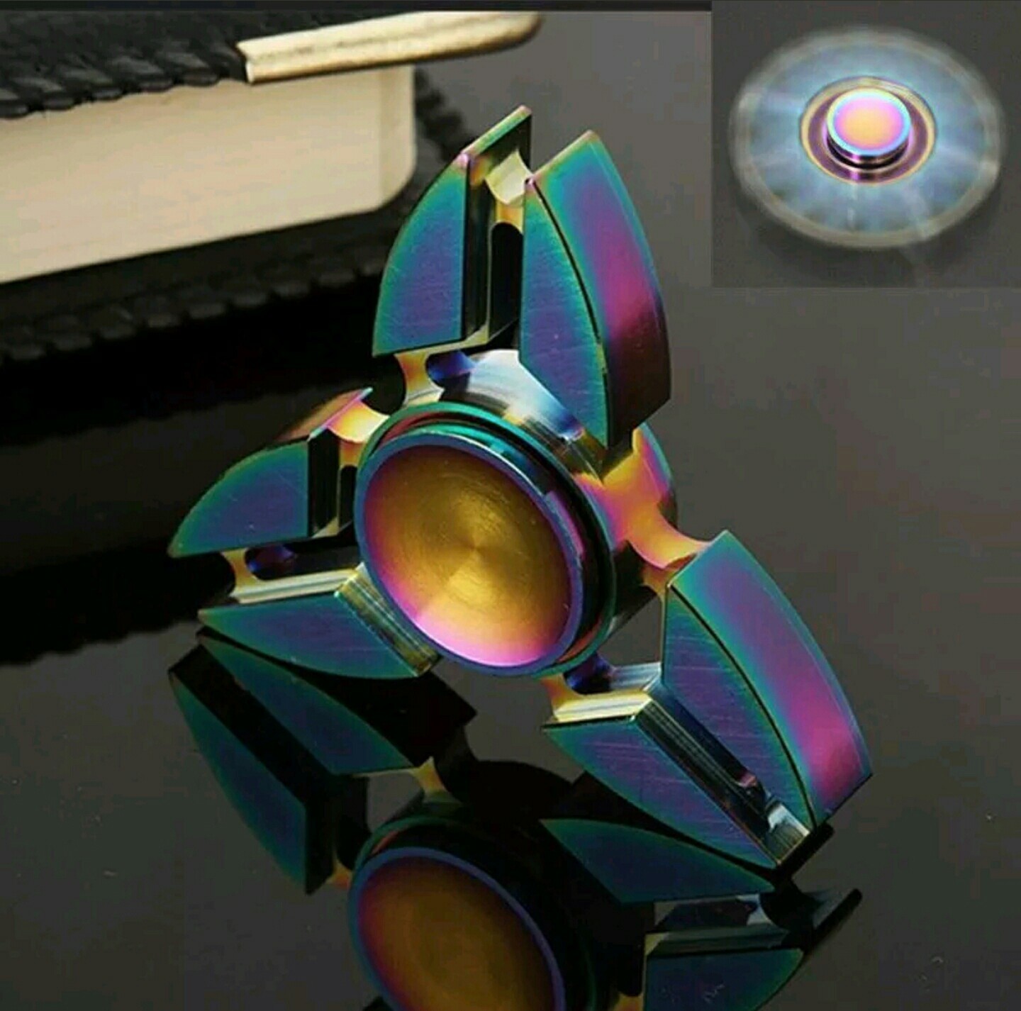 Tri Hand Rainbow Fidget Spinner | eBay