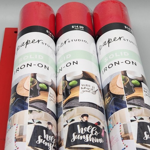 The Paper Studio Iron-On Vinyl Lot Of 3 Rolls 12 X 24 Permanent ...