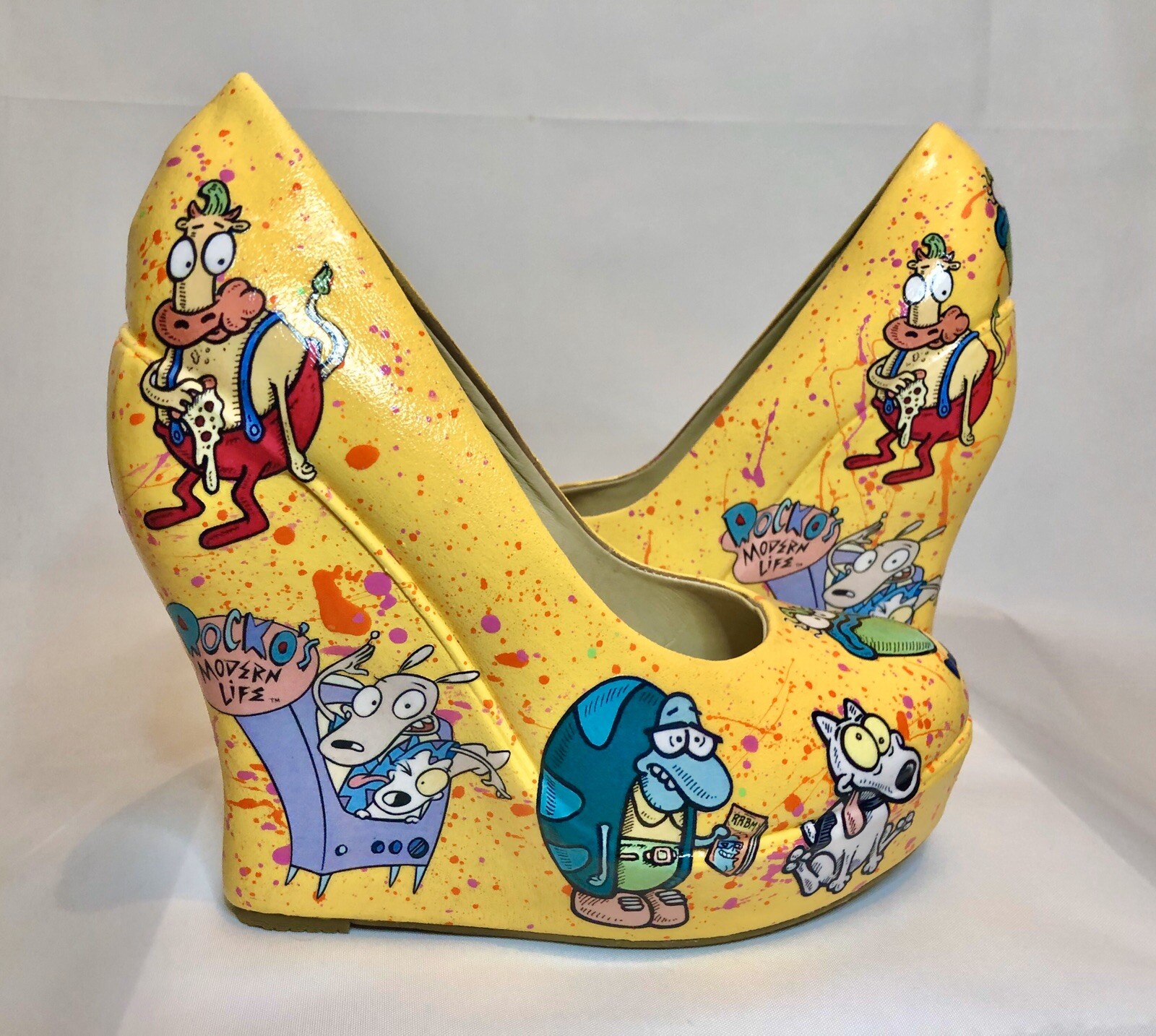 Rocko’s Modern Life Nickelodeon90s Retro Custom Shoes Wedge Heels ...