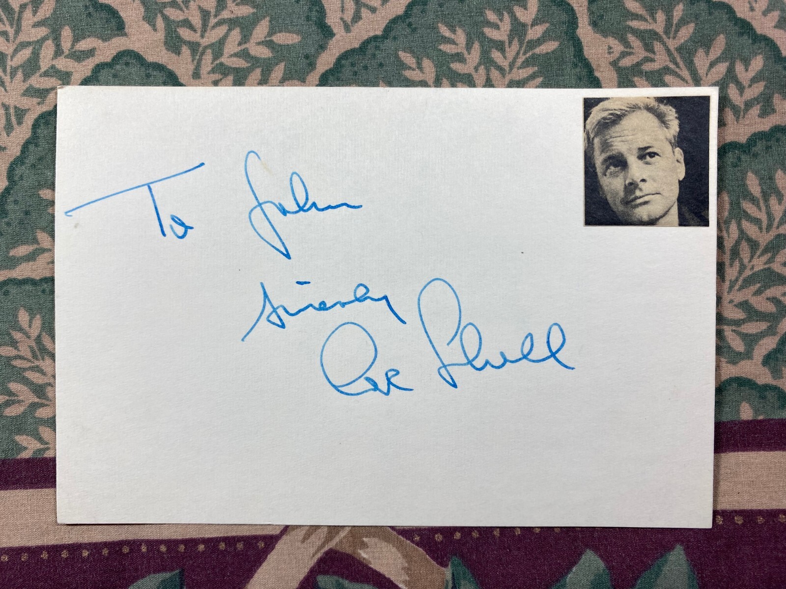 Mystery Autograph From The John Verzi Collection #A59 | eBay