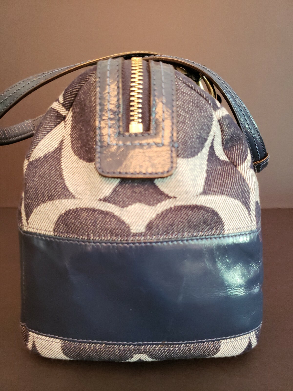 COACH Signature Denim Satchel Bag Purse Tote Handbag Blue DO826-12551 ...