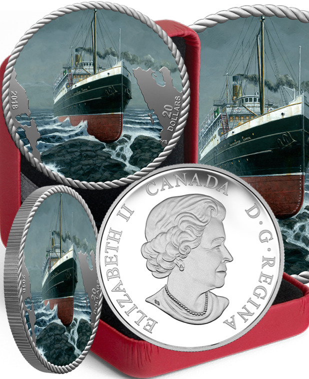 2018 Sinking SS Princess Sophia Centennial $20 1OZ Pure Silver Proof ...
