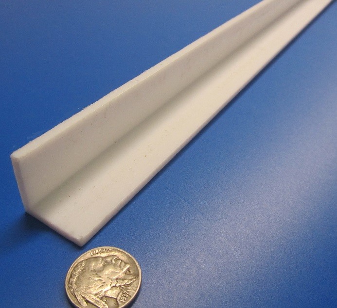 Teflon PTFE 90 Degree Angle, 1/8" Thick x 1.0" Arm Width x 60" Length ...