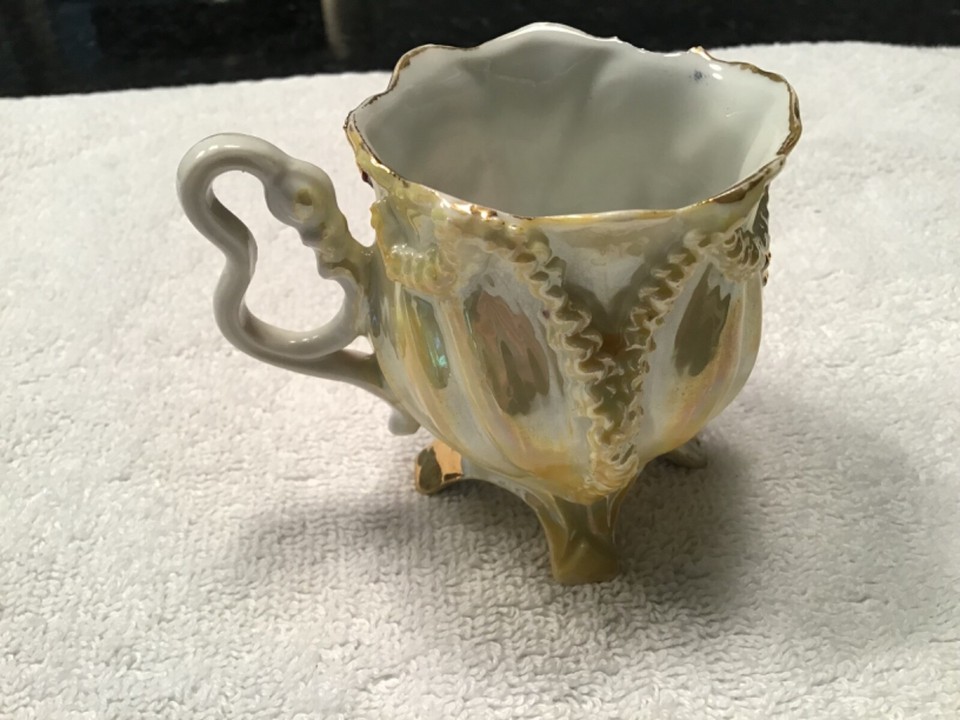 Antique Moustache Mustache Tea Cup Porcelain Cobalt Blue Burgundy and ...