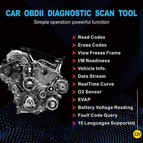 Obd2 Scanner Code Reader Mini Obdii Diagnostic Scan Tool Erase Code ...