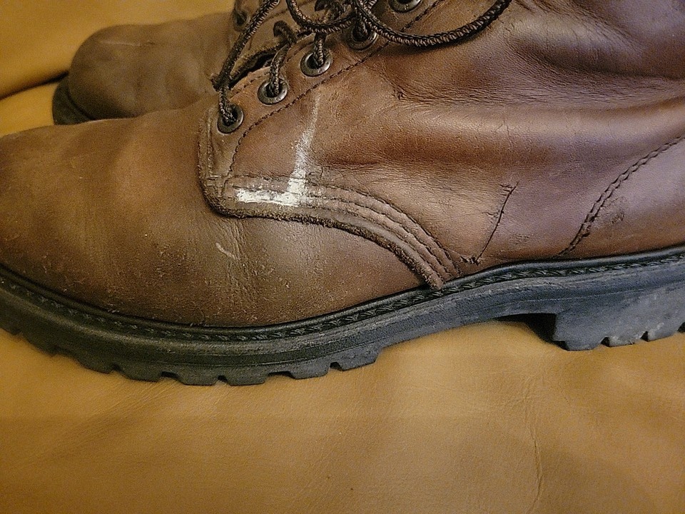 RED WING Vintage 953 Brown Leather Soft Toe Work Boots SZ 10 E USA ...