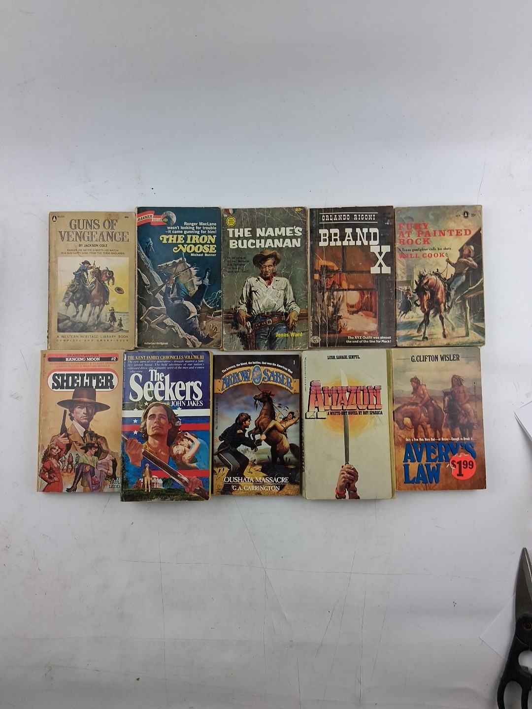 Western Paperback Books Lot Of 10 Various Authors Quick Read Books L17 ...