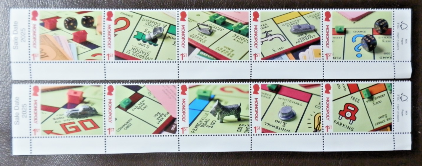 GB 2025 MONOPOLY - COMPLETE SET WITH SALE DATE & FSC LOGO TABS - MNH | eBay