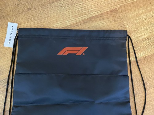 Pac Sun Formula 1 Polyester Drawstring Back Pack Front Close Pocket | eBay
