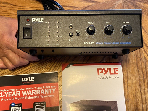 Pyle - PCA4BT - 2x120 Watt Mini Stereo Power Amplifier With Wireless ...