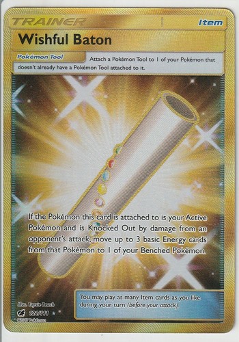 POKEMON - WISHFUL BATON (RELAIS OPTIMISTE) - 121/111 SECRETE GOLD SL4 ...