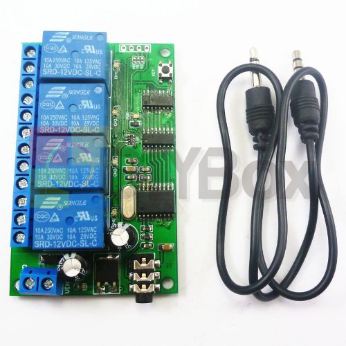 AD22B04 12V 4-way MT8870 DTMF Tone Signal Decoder Relay Phone Remote Control | eBay