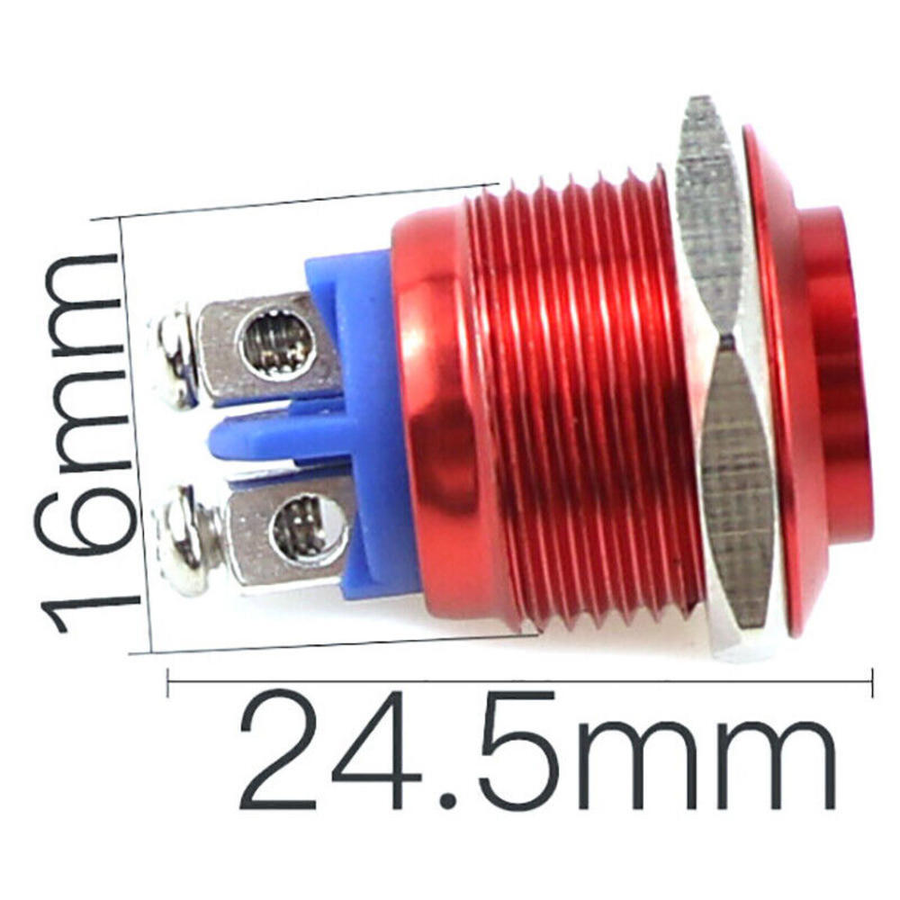 4Pcs 16mm Waterproof Car Boat Push Button Metal Momentary Switch NEW | eBay