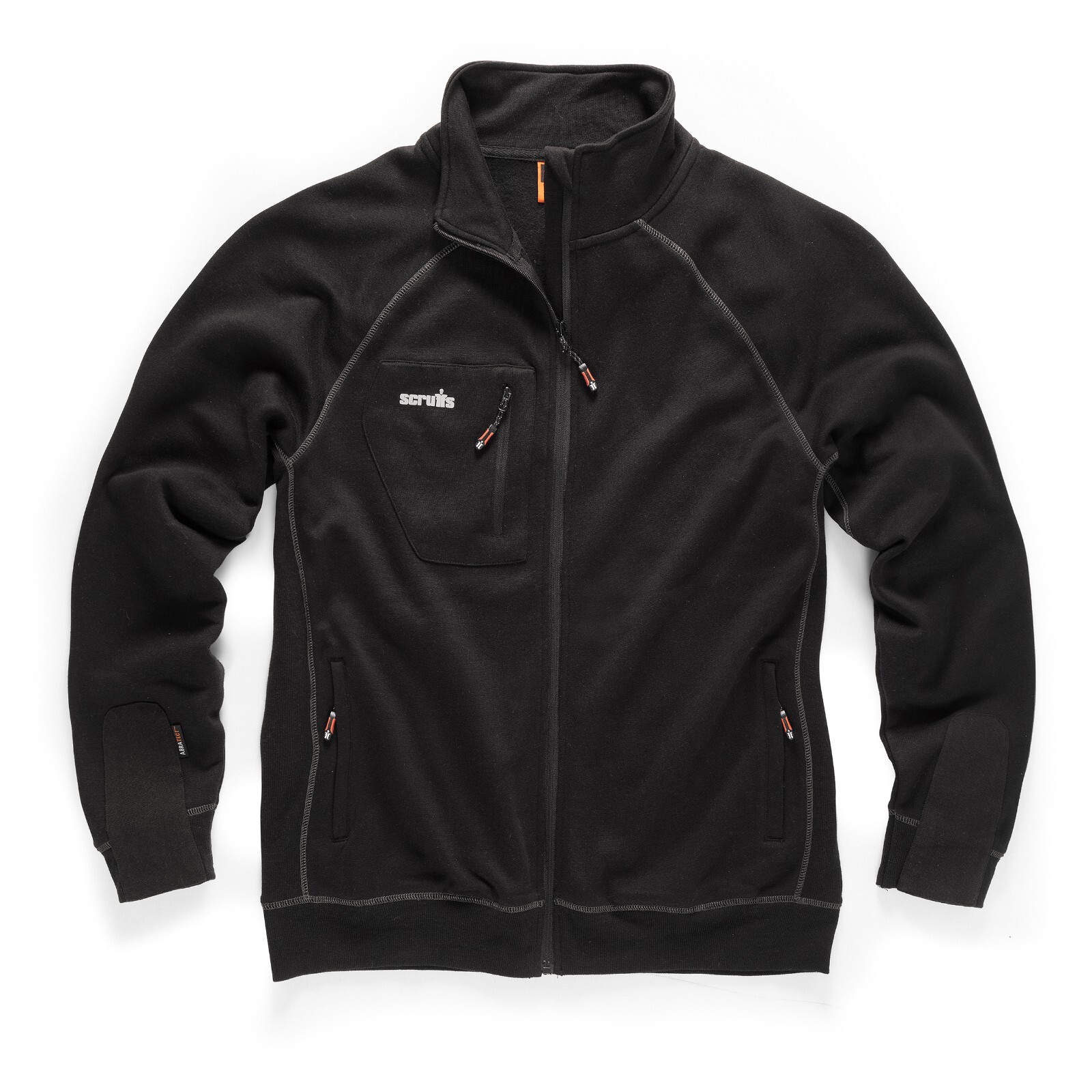 Scruffs Fleece Jacket Delta Full Zip Black Abratect Panels Durability L ...