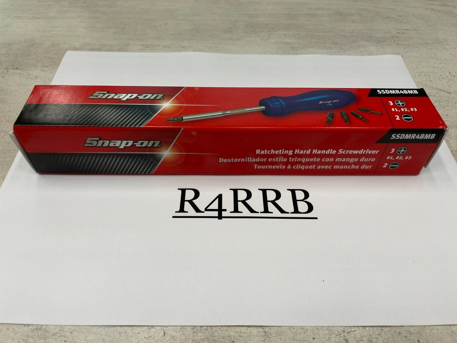 Snap-on Tools USA NEW POWER BLUE Hard Handle Ratcheting Screwdriver ...