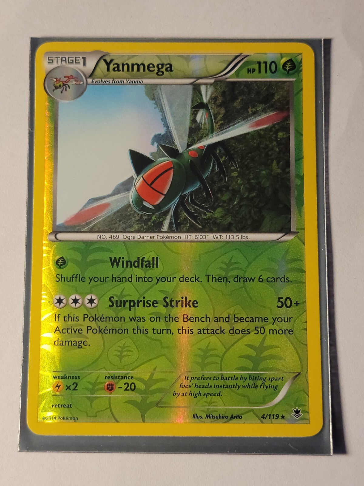 Yanmega 4/119 Reverse Holo Rare Phantom Forces XY Series Pokemon TCG ...