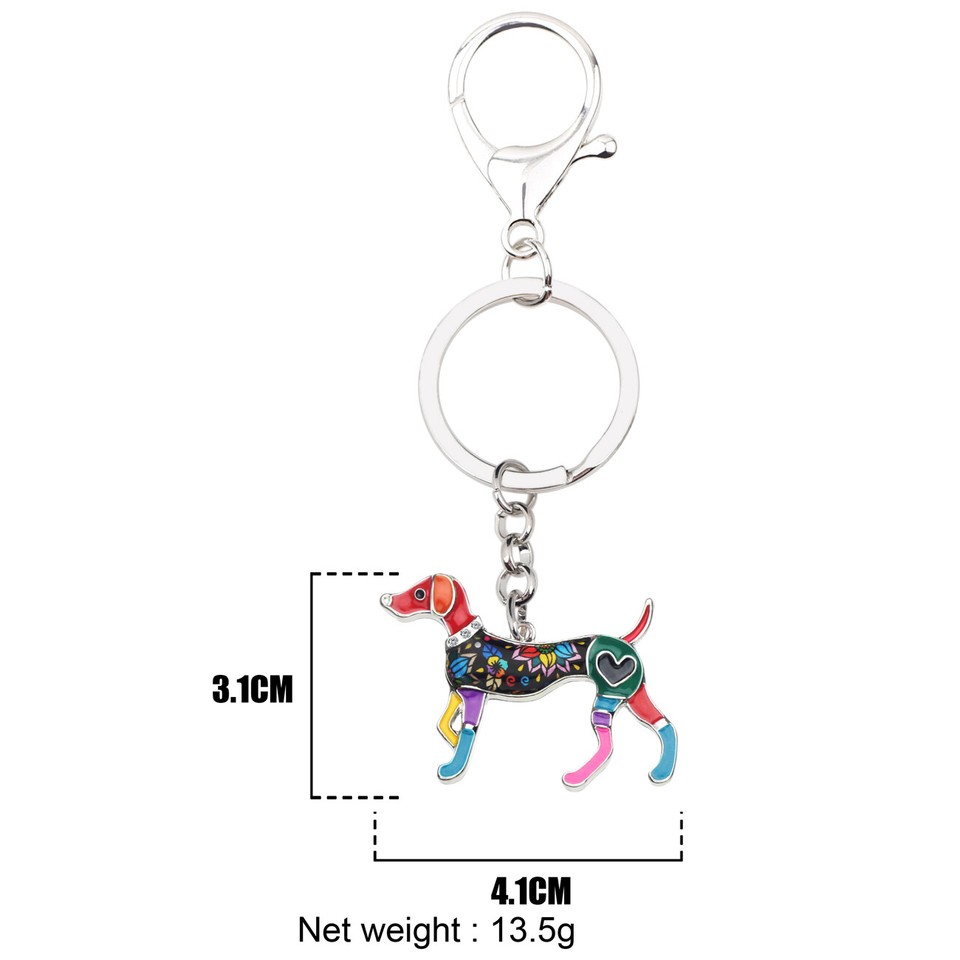 Enamel Alloy Whippet Dog Keychains Car Keyring Pets Jewelry Gifts Bag ...