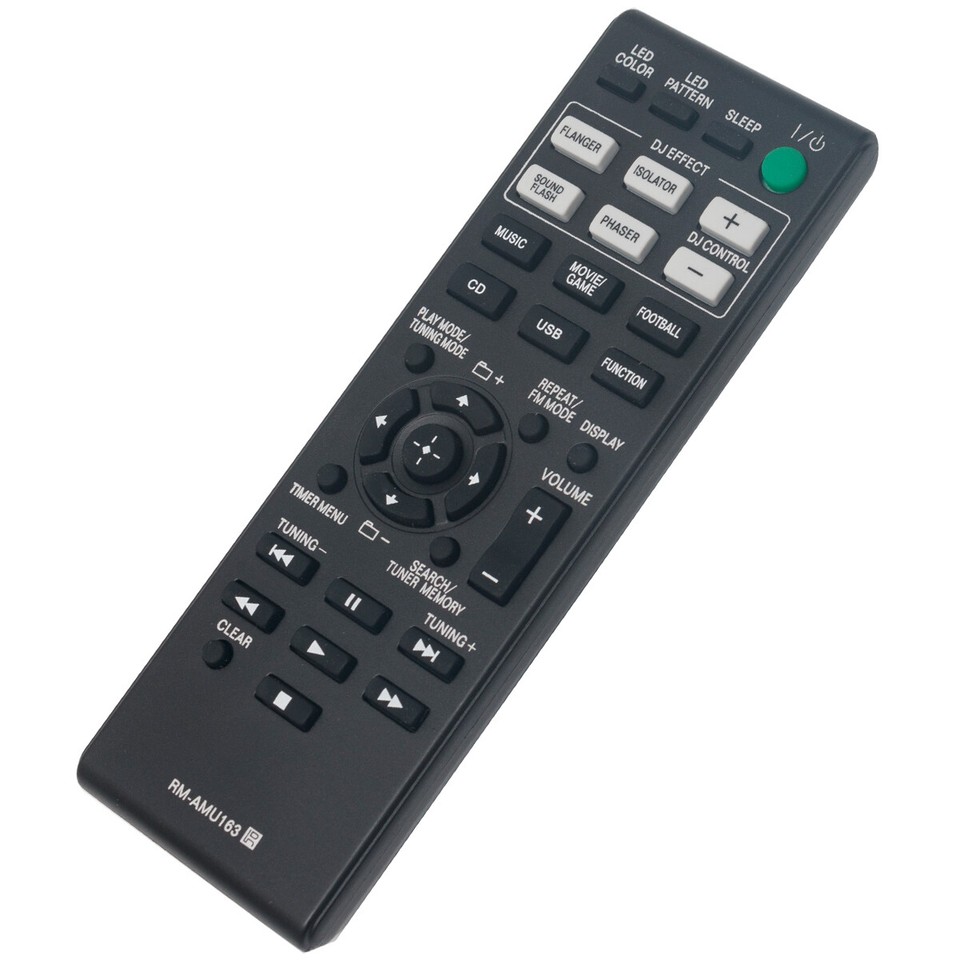 RM-AMU163 Replace Remote for Sony Mini HiFi Component System LBT-GPX55 ...