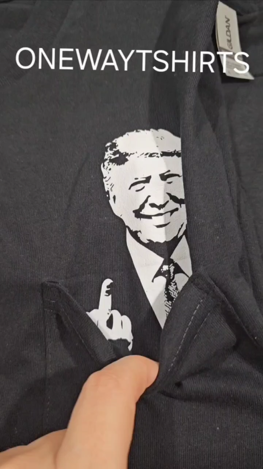 Trump 2024 Pocket T-Shirt Middle Finger Funny Election Shirt Trump ...