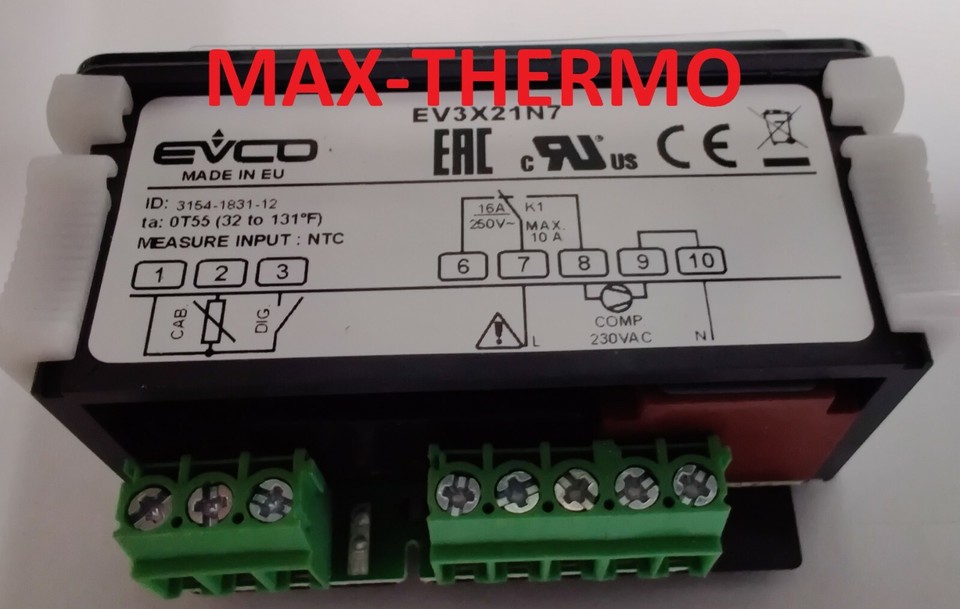 EVCO EV3X21N7 DIGITAL THERMOSTAT 230V FOR be sure you need it for 230volt !! | eBay