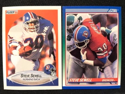 NFL - Steve Sewell 1990 Fleer & 1990 Score Football - Broncos | eBay