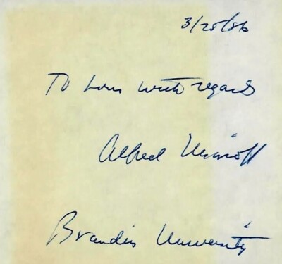 RARE! “Immunology Pioneer" Dr Alfred Nisonoff Hand Signed 3.5X4 Album ...