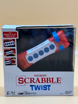 2014 Hasbro Electronic Scrabble Twist Handheld The Pass & Play Word ...
