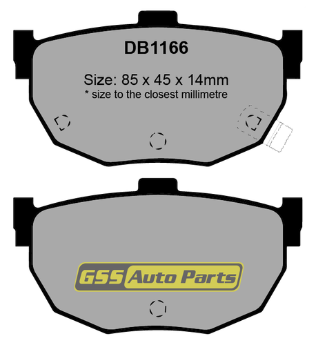 Premier Rear Semi-Metallic Brake Pads DB1166 PR1166 suits Corsair Ua ...