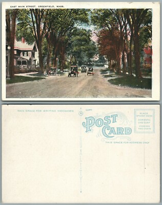 GREENFIELD MA EAST MAIN STREET ANTIQUE POSTCARD | eBay