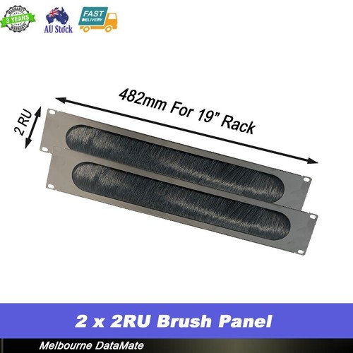 [2X] High Quality 2RU Brush Panel for 19" 19 inch Rack System Server ...