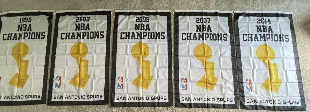 San Antonio Spurs Championship Banners San Antonio Spurs Win Fifth NBA