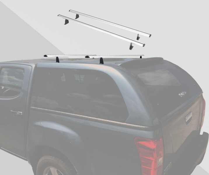 Gray Ladder Roof Rack System For Pickup Truck Cap High Raise Toppers 62 ...