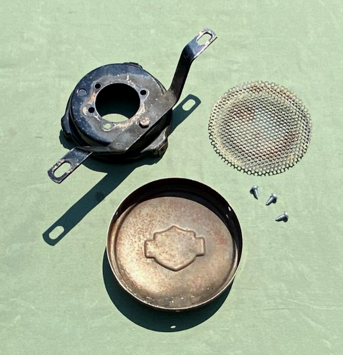 AMF Harley 5 1/2" Round Air Cleaner Assembly Chrome Bendix Keihin Bar ...